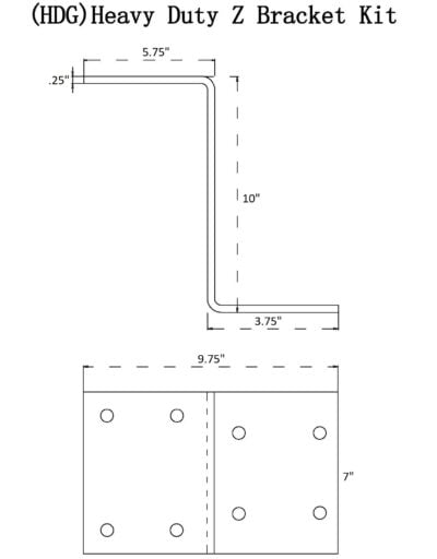 Hot Dipped Galvanized Heavy Duty "Z" Bracket Kit - Carolina Docks